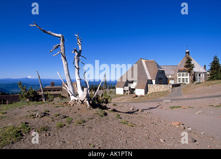 A view of massive and historic Timberline Lodge, on the slopes of Mount ...