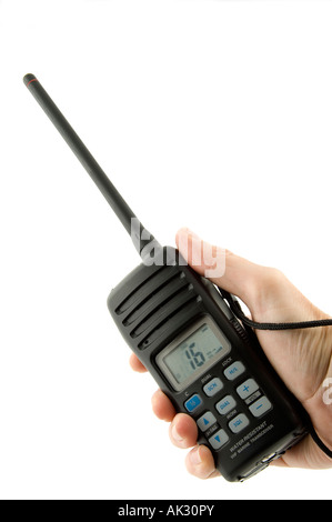 marine band VHF handheld radio Stock Photo - Alamy