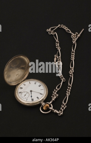 Fob watch and chain Stock Photo - Alamy