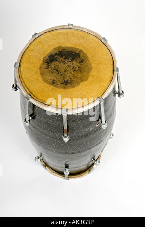 large dhol drums on a white background often used by indian bhangra ...