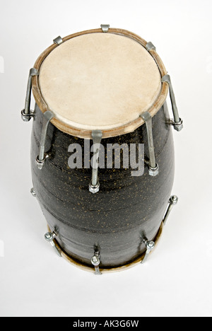 large dhol drums on a white background often used by indian bhangra ...