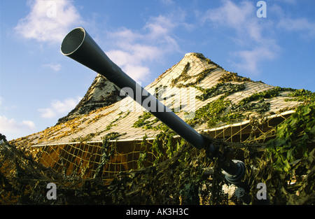 An WW2 anti-aircraft gun at Dover Castle in England. Artillery piece on ...