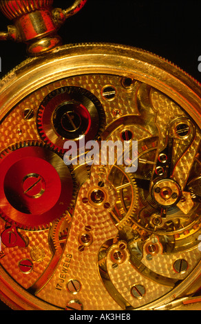 Victorian pocket watch interior Stock Photo - Alamy