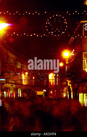 Christmas light display down Davygate York UK Stock Photo - Alamy