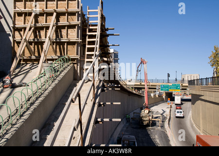 Marquette interchange project overpass construction Milwaukee Wisconsin ...