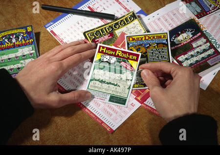 Massachusetts state lottery instant scratch tickets Stock Photo - Alamy