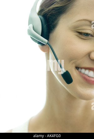 Microphone head extreme close up out of focus stage lights in ...