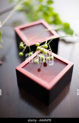 Sake Cup Flower arrangement Stock Photo - Alamy