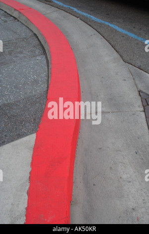 Curb with painted no parking red and white squares Stock Photo ...