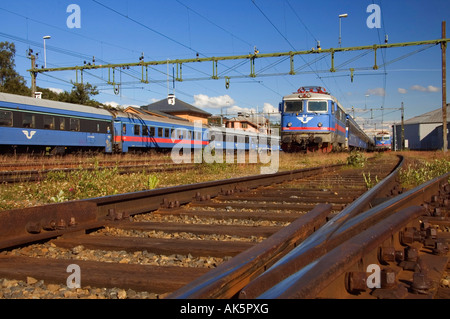 Trains in the station, Storlien, Sweden Stock Photo - Alamy
