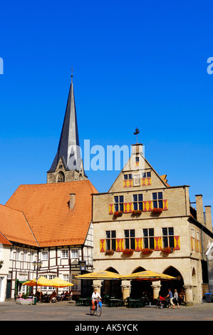 Town Hall and Market Square, Werne, North Rhine-Westphalia, Germany ...