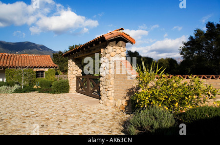 Front Gate to Spanish Style Driveway Stock Photo - Alamy