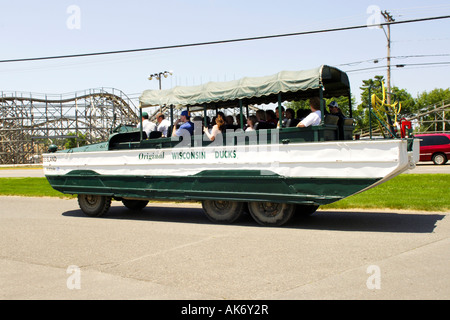 The one and only original Wisconsin Ducks tourist rides around the ...