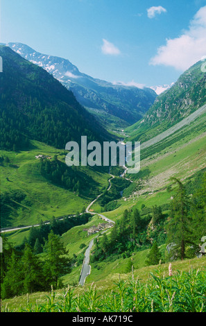italian landscape of a open valley and distance view of a mountain ...
