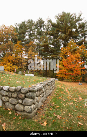 Old Brookside Cemetery in Hampton Falls New Hampshire during the autumn ...