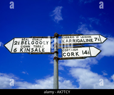Belgooly, Co Cork, Ireland; Signpost Stock Photo - Alamy
