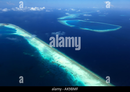 Maldives aerial shot of atol in the Indian Ocean Stock Photo - Alamy