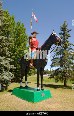 Statue of Canadian Mountie at Visitors Tourists Center North Battleford ...