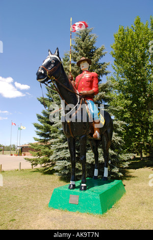 Statue of Canadian Mountie at Visitors Tourists Center North Battleford ...