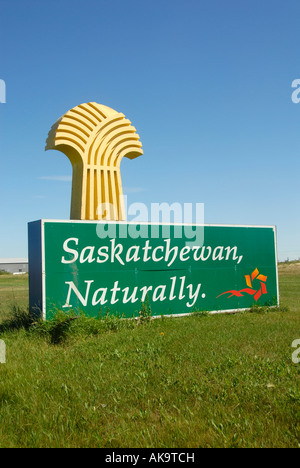 Welcome to Saskatchewan Canada sign Stock Photo - Alamy