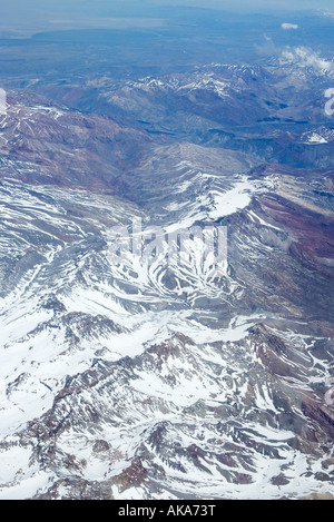 A scenic shot of the Andes mountains covered in snow captured in ...