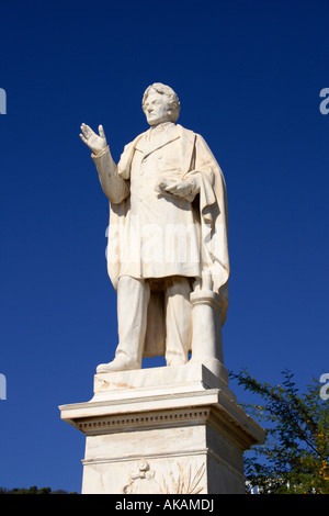 dionysios solomos statue in solomos square zante town zakynthos greece ...