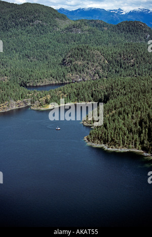 An aerial view of Desolation Sound, British Columbia, Canada Stock ...