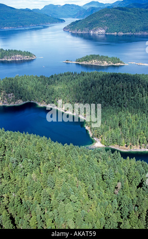 An aerial view of Desolation Sound, British Columbia, Canada Stock ...