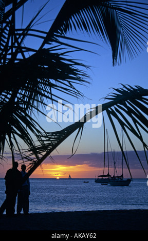 Sunset over the sea at St Lucia Stock Photo - Alamy