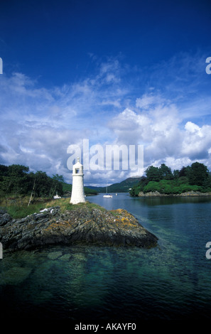 Lighthouse at Toward Point on the West coast of Scotland UK Stock Photo ...