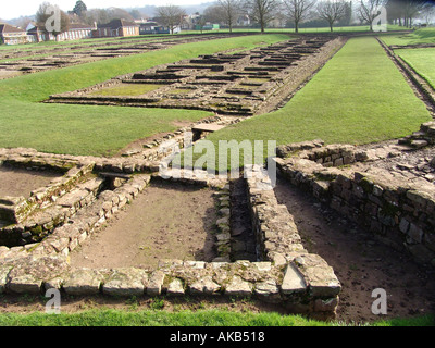 Remains of the barracks of the Roman Fort Isca Augusta at Caerleon ...