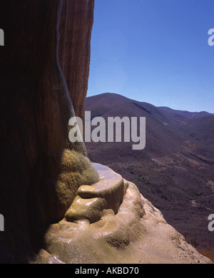 Hierve el Agua, a geological formation is pictured. It consists of two ...