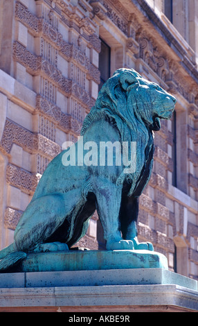Lion statue outside the Louvre museum in Paris, France Stock Photo - Alamy