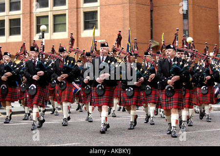 Scottish Pipers marching at remembrance day service Stock Photo - Alamy