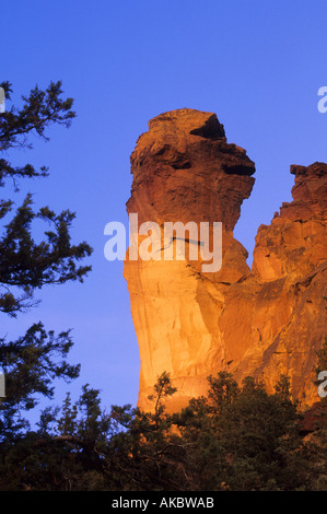 Rock Formation known as Monkey Face in Smith Rock State Park Oregon USA ...