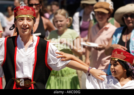 Children of Greek heritage perform traditional Greek dances at a ...