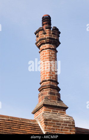 A decorative octagonal chimney on a building in Kent Stock Photo - Alamy