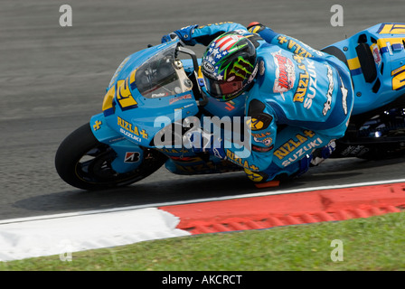 American motorcycle racer John Hopkins (ePayMeYamaha team) aboard a ...