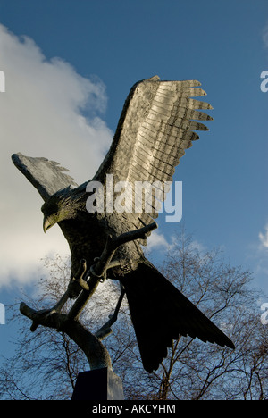 Red Kite statue in Llanwrtyd Wells town centre Powys, Mid Wales Stock ...