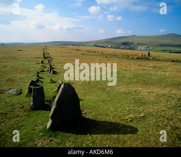 Merrivale Stone Rows, Dartmoor. Two double Neolithic avenues. From ...