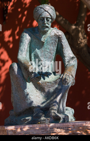 Ibn al Baytar Spanish botanist and chemist Statue at Castillo Bil Bil ...