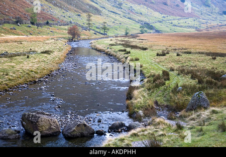 Landscape Autumn Colour Langstrath Valley Beck Stream Lake District ...