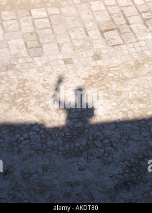 man waving shadow on street Stock Photo - Alamy