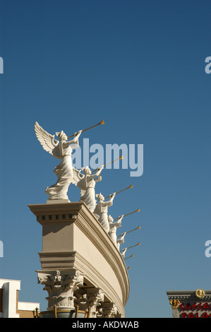 Statues of Angels blowing trumpets at Caesars Palace, Las Vegas Stock Photo - Alamy
