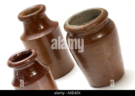 Victorian glazed ink pots Stock Photo - Alamy