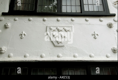 PARGETING ON WALLS OF HOUSES SAFFRON WALDEN ESSEX BRITAIN 2007 Stock ...