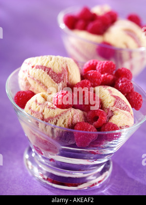 Raspberry ripple ice cream Stock Photo - Alamy