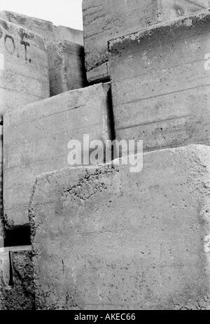 tynemouth sea defence blocks for pier Stock Photo - Alamy