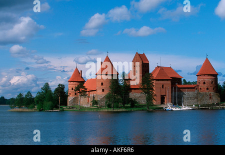 Osteuropa, Litauen, Inselburg Trakai, nationales Wahrzeichen Litauens ...
