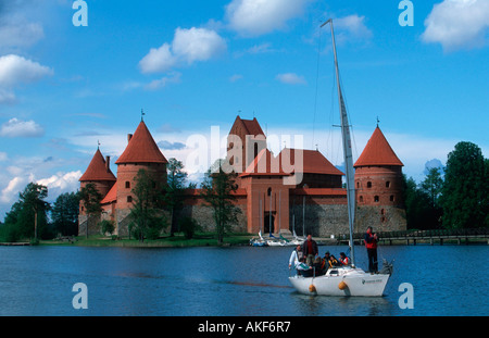 Osteuropa, Litauen, Inselburg Trakai, nationales Wahrzeichen Litauens ...